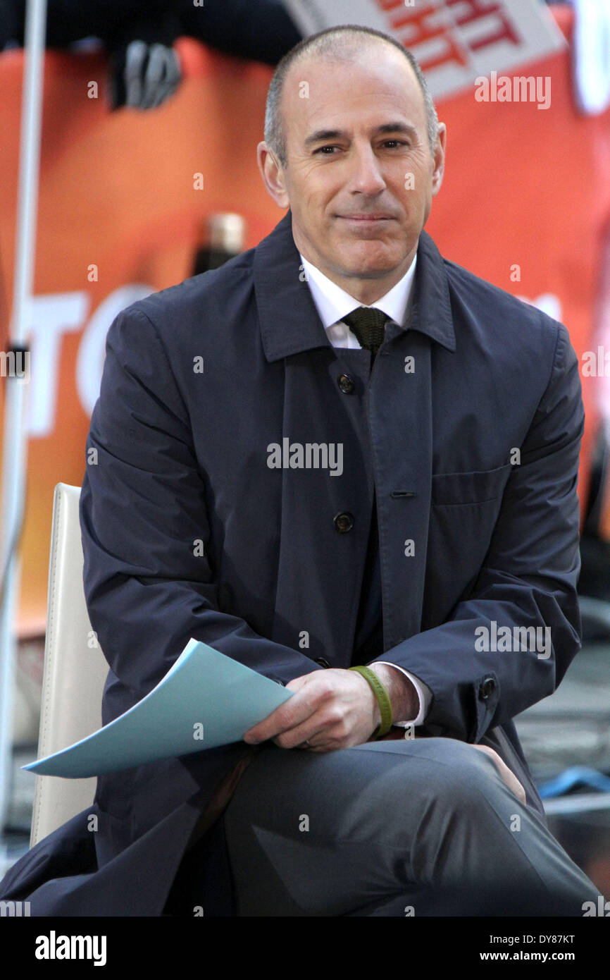 New York, New York, USA. 8th Apr, 2014. 'Today' show co-host MATT LAUER ...