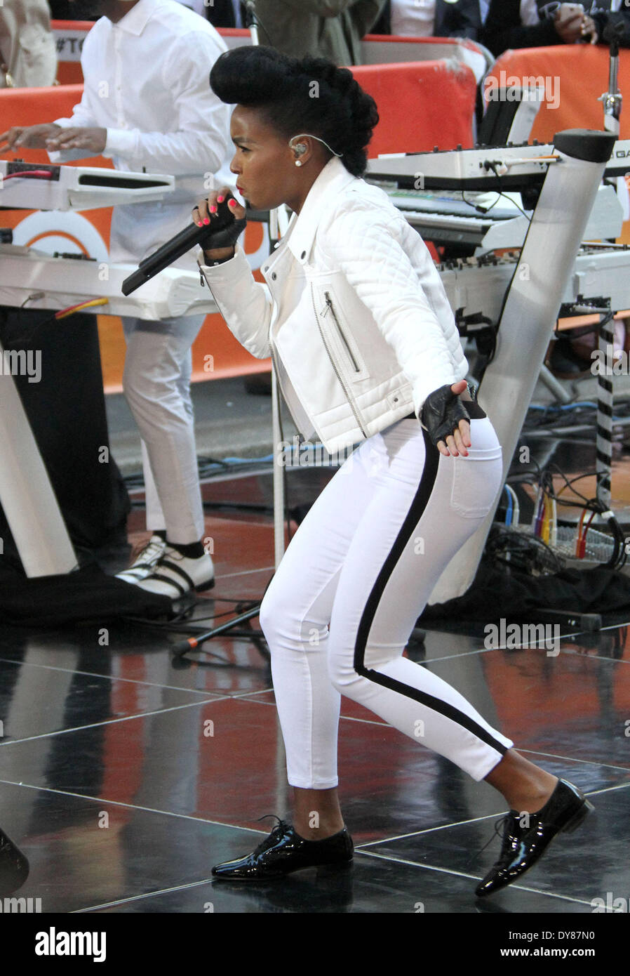 New York, New York, USA. 8th Apr, 2014. Singer JANELLE MONAE performs ...