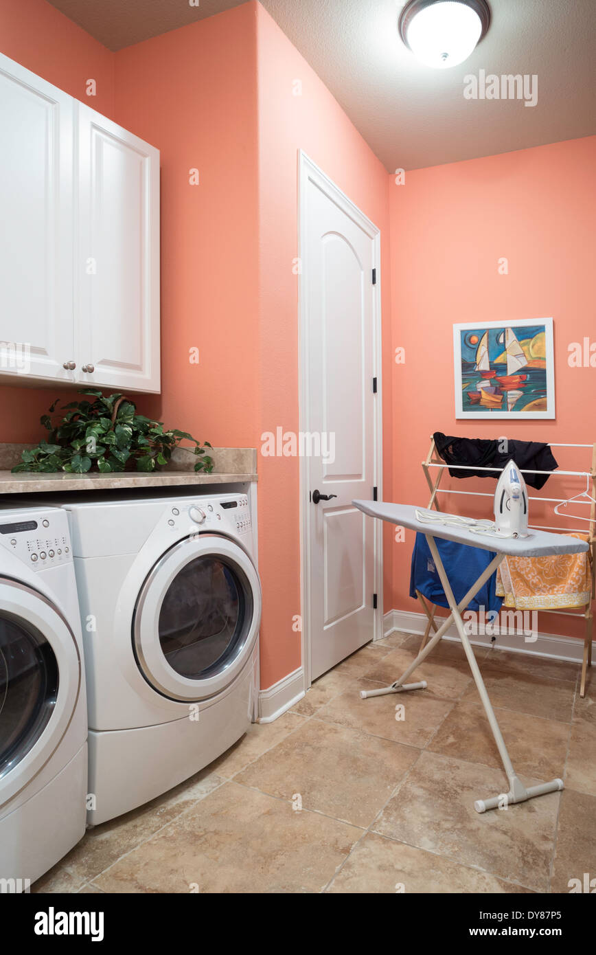 House Interior Laundry Room Stock Photo - Alamy
