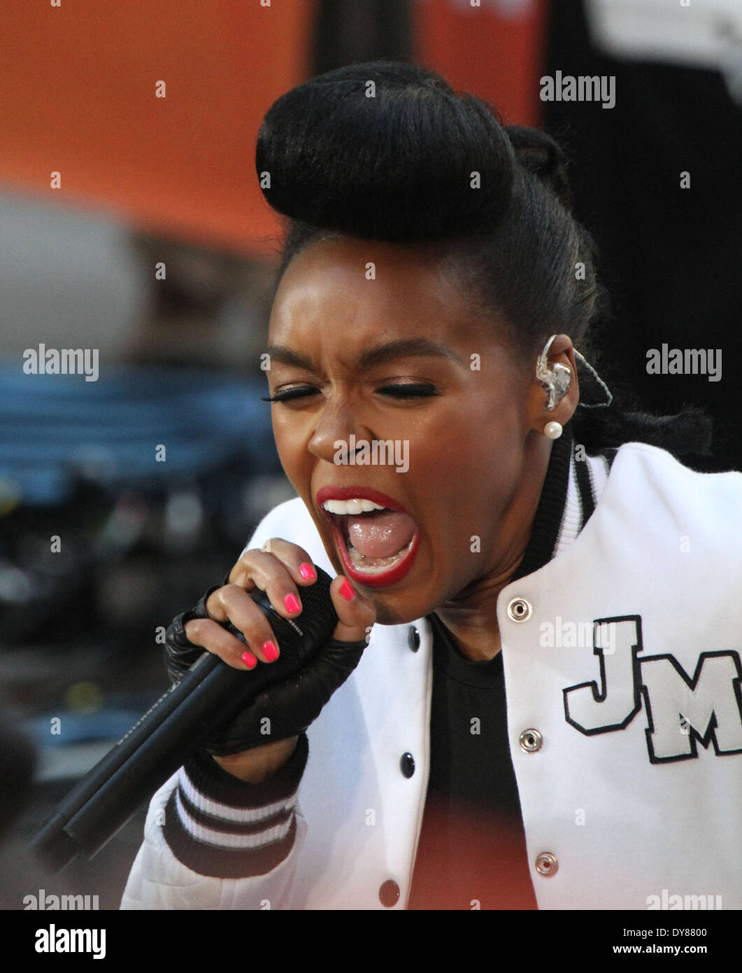 New York, New York, USA. 8th Apr, 2014. Singer JANELLE MONAE performs ...