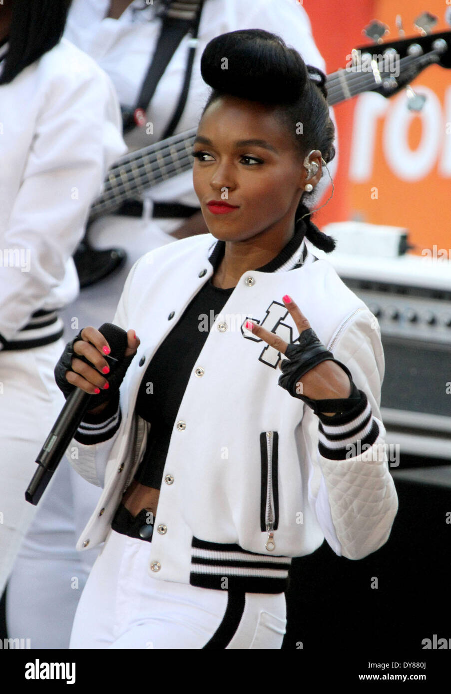 New York, New York, USA. 8th Apr, 2014. Singer JANELLE MONAE performs ...