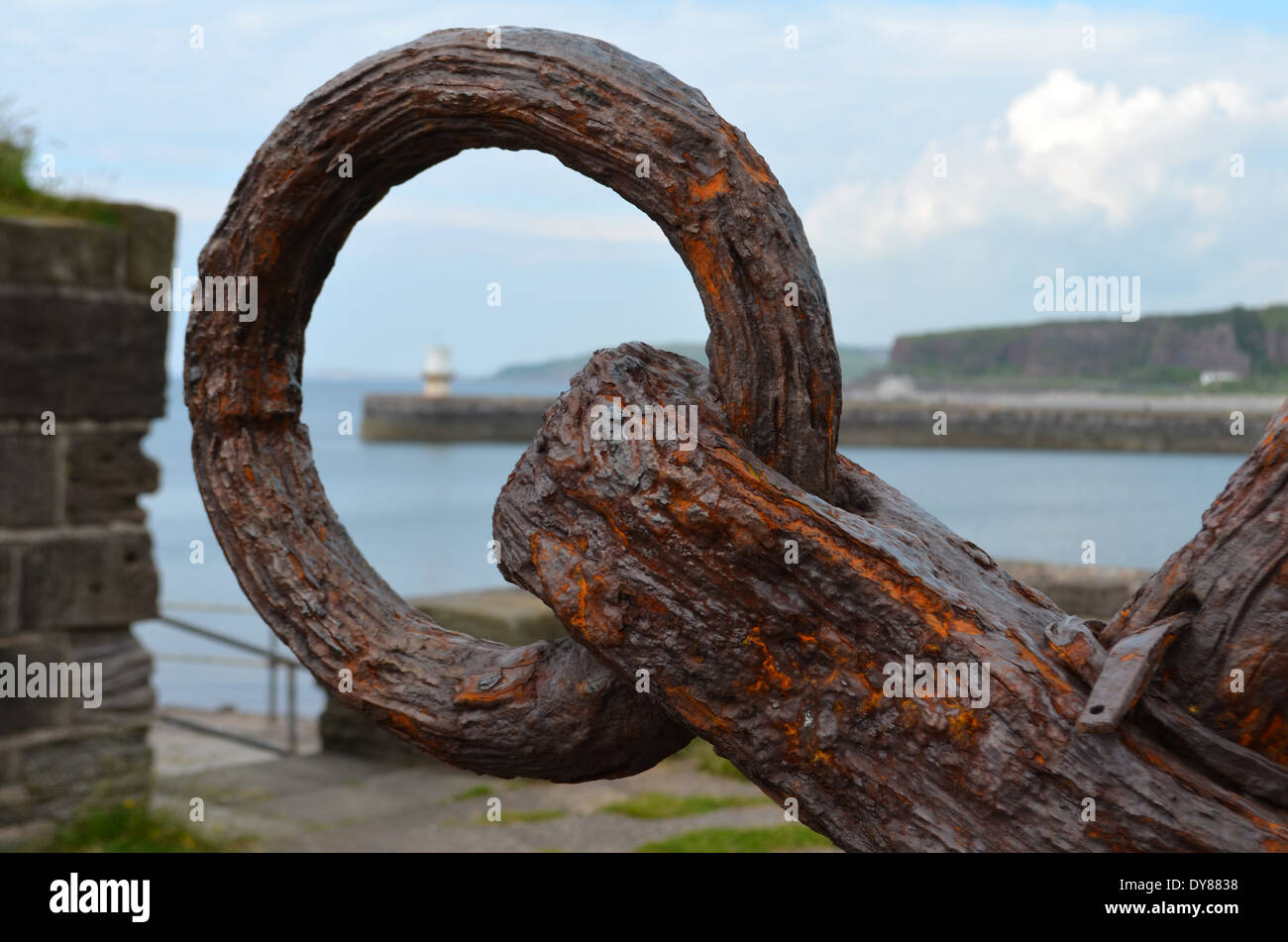 Detail of rusting anchor at Whitehaven Stock Photo - Alamy