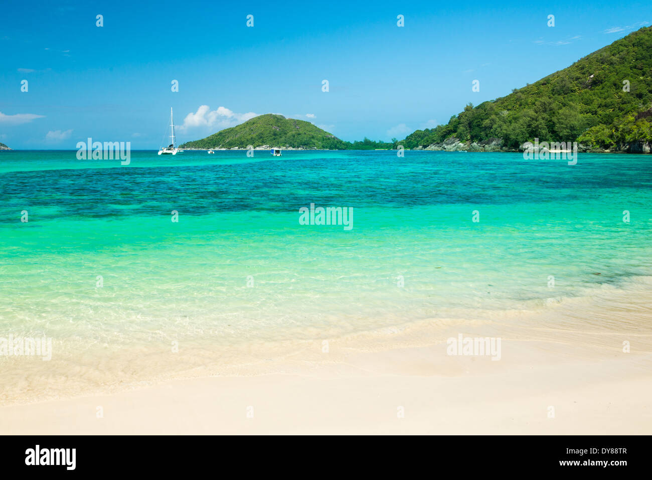 tropical beach with turquoise water Stock Photo - Alamy