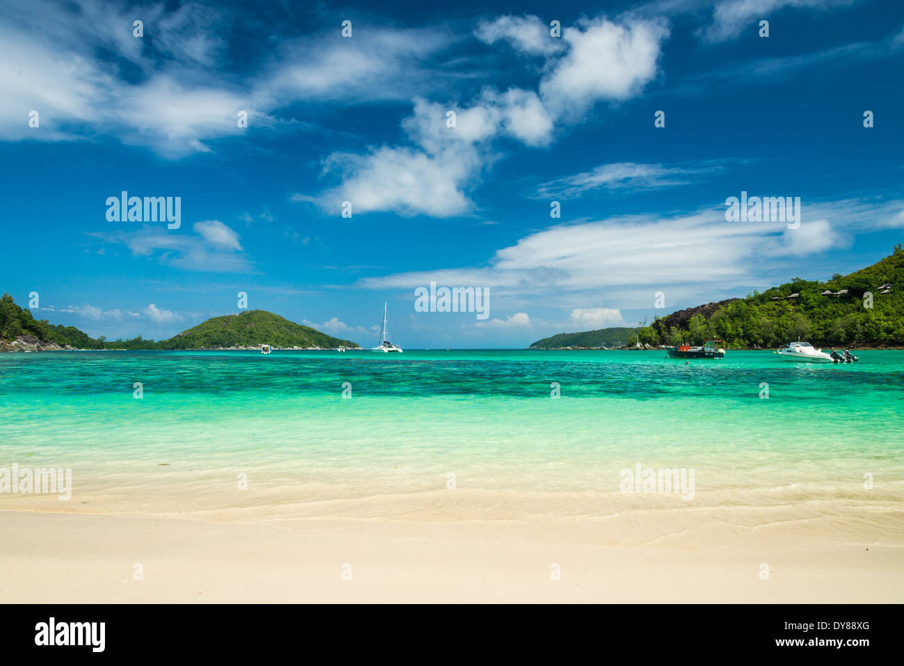 tropical beach with turquoise water Stock Photo - Alamy