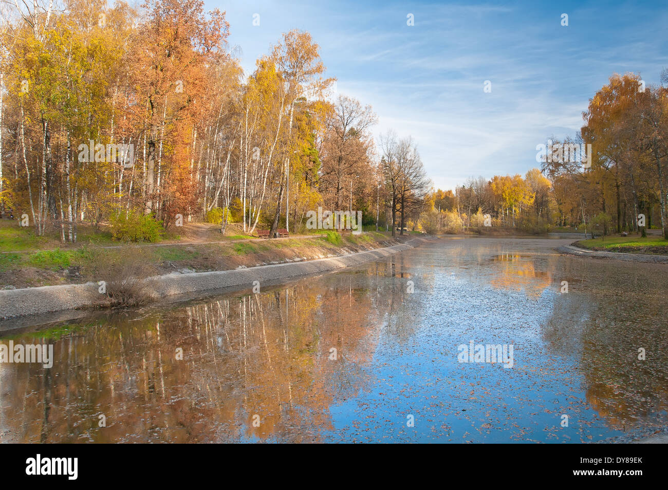 Beautiful view pond autumn hi-res stock photography and images - Alamy