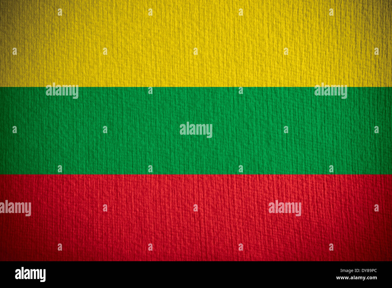 flag of Lithuania or Lithuanian banner on paper background Stock Photo ...
