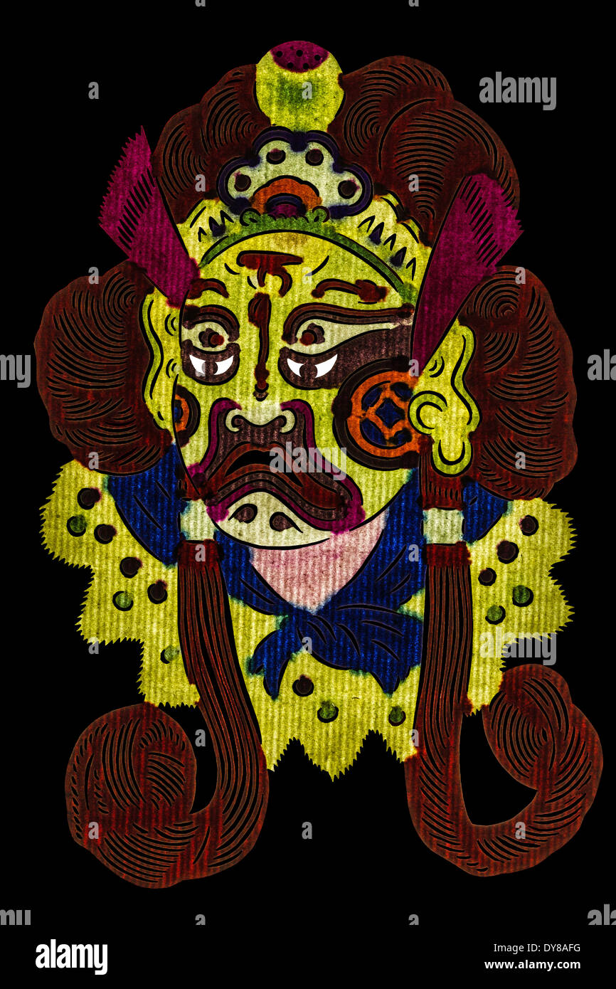 Chinese tradition opera mask, isolated on black background Stock Photo ...