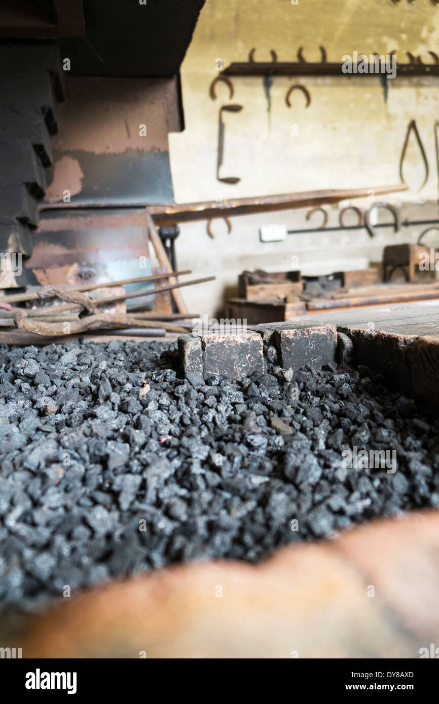 Blacksmith coals in room horseshoes tools tool fire kiln Lincoln City ...