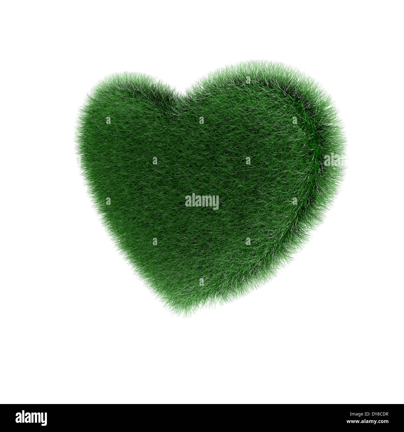 grass heart shaped isolated on white background Stock Photo - Alamy