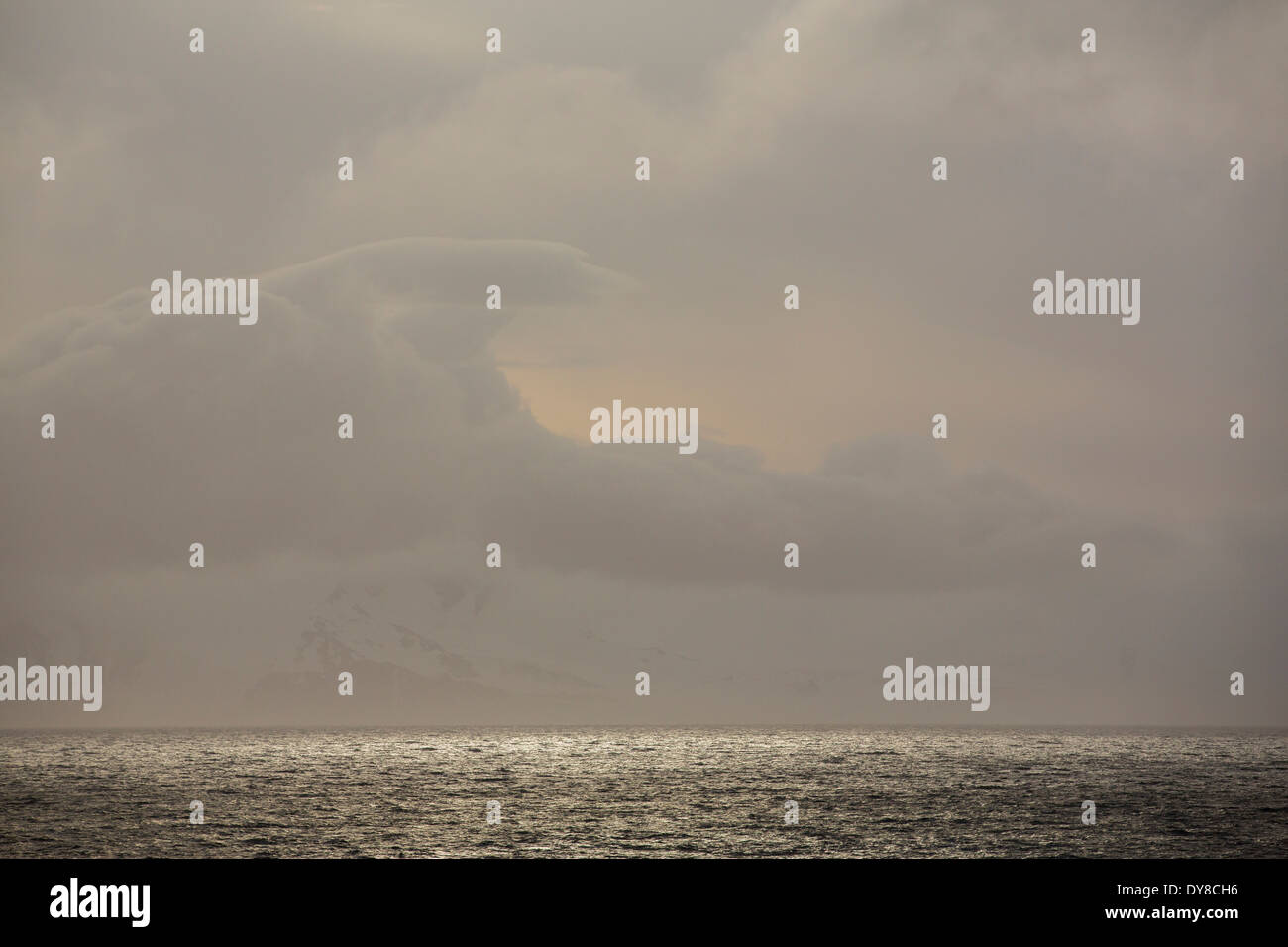 Cloud patterns over the South Orkney Islands, just off the Antarctic ...