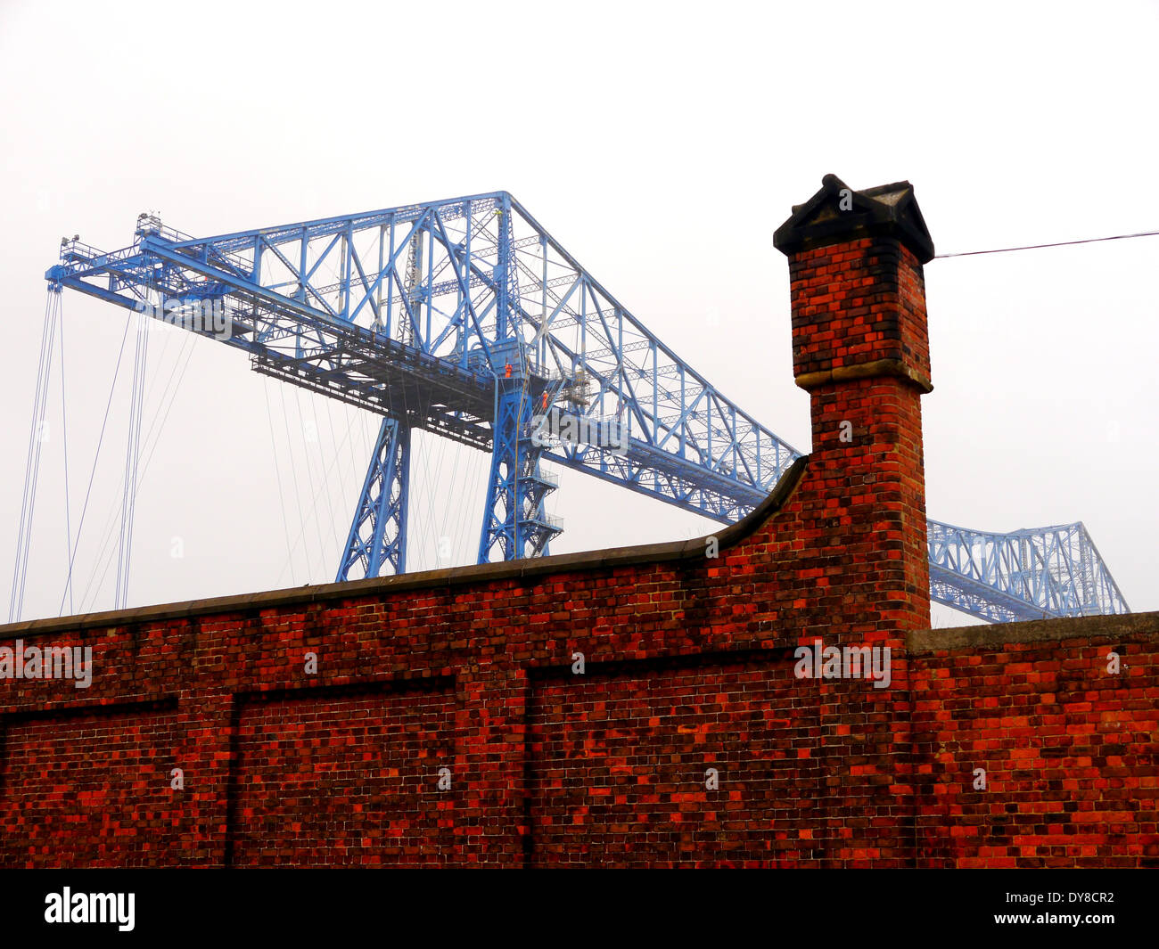 Historic Transporter Bridge spanning the River Tees at Middlehaven ...