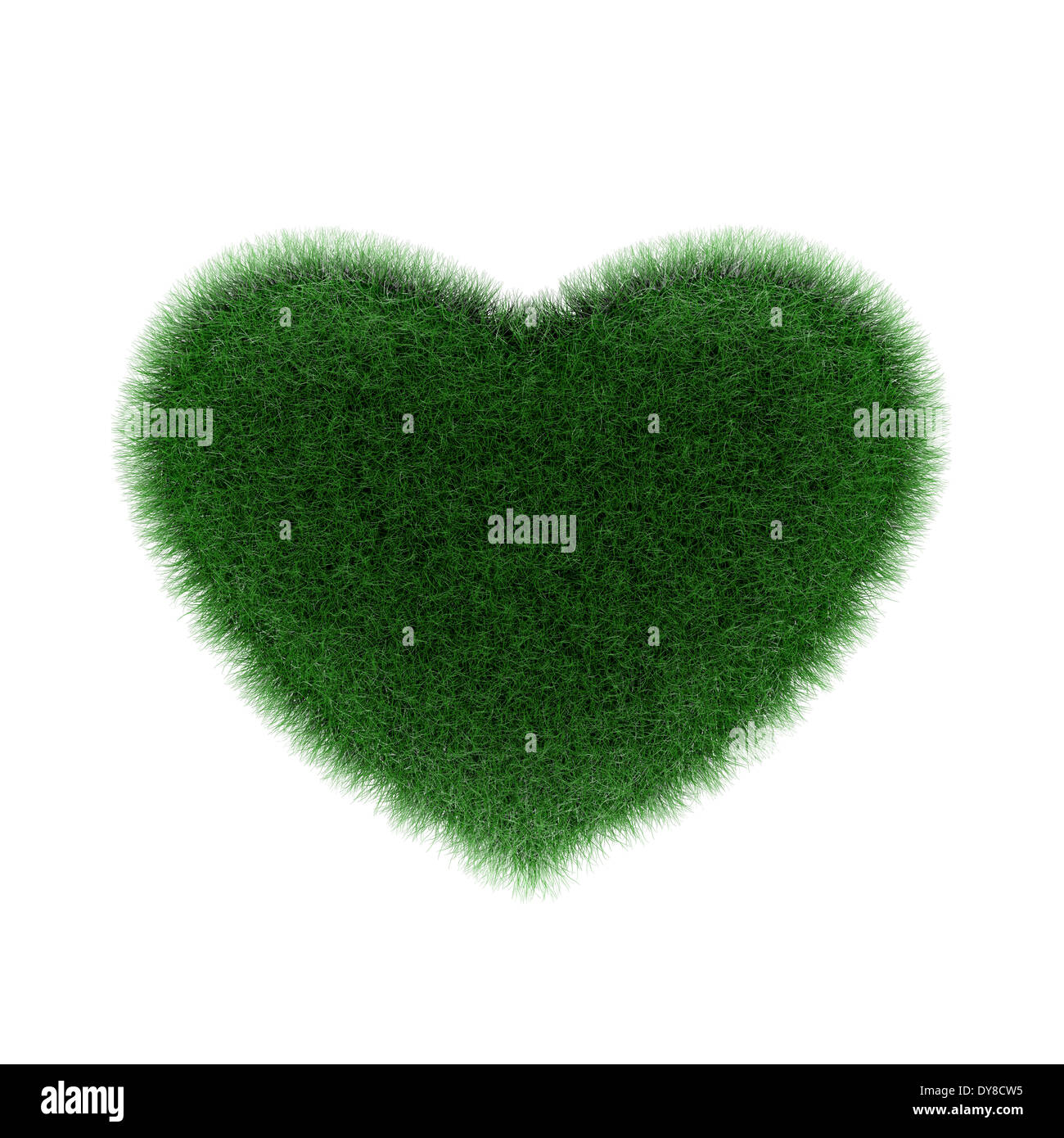 grass heart shaped isolated on white background Stock Photo - Alamy