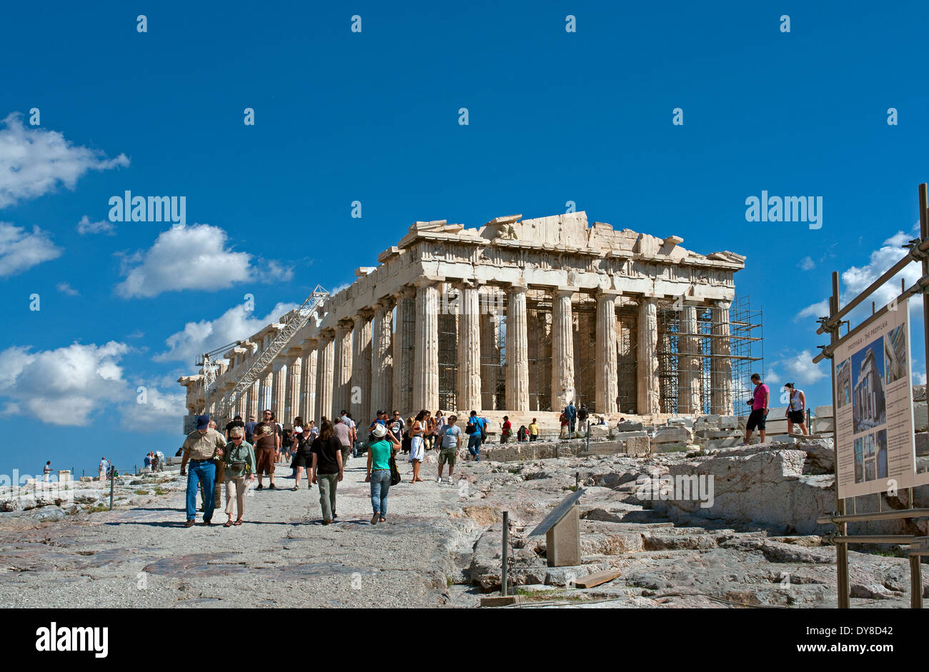 The Parthenon on the Acropolis, Athens, Greece, undergoing restoration Stock Photo - Alamy