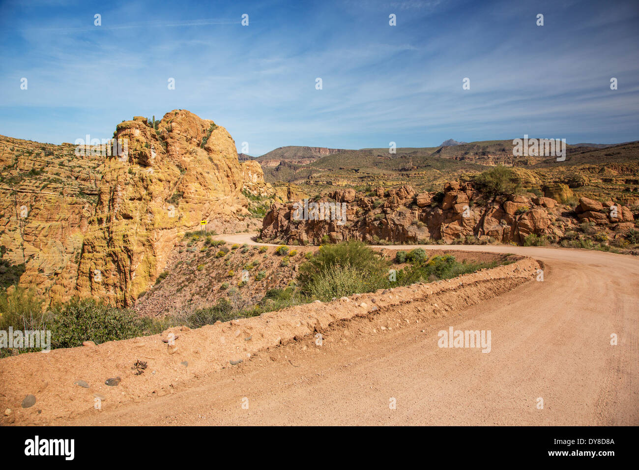 Usa Arizona Apache Trail Tonto National Forest Us Highway 88 Stock