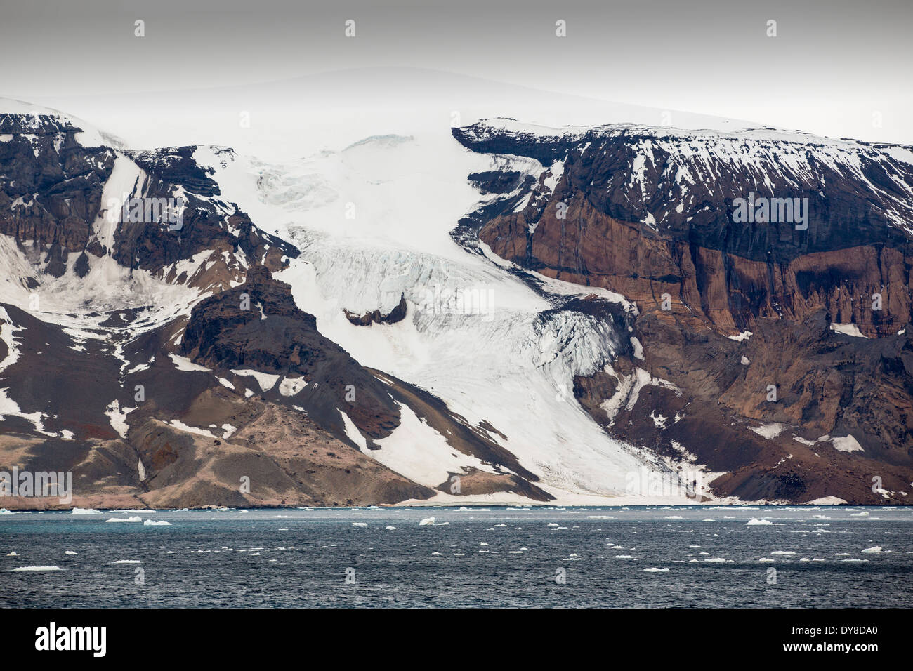 Brown Bluff, a Tuya, or flat topped volcano that erupted under the ice ...