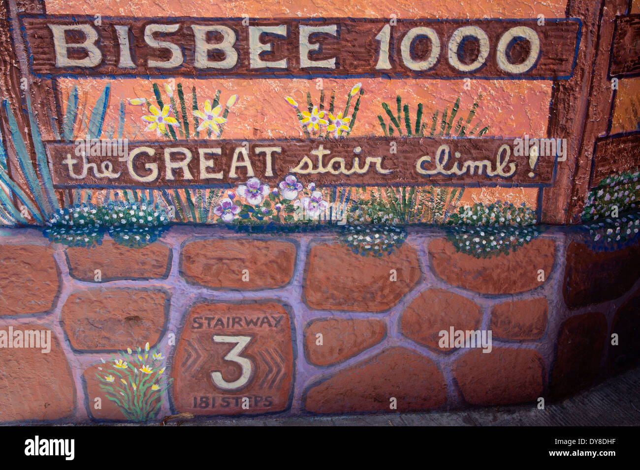 USA, Arizona, Bisbee, historic former mining town, Bisbee Stair Climb ...