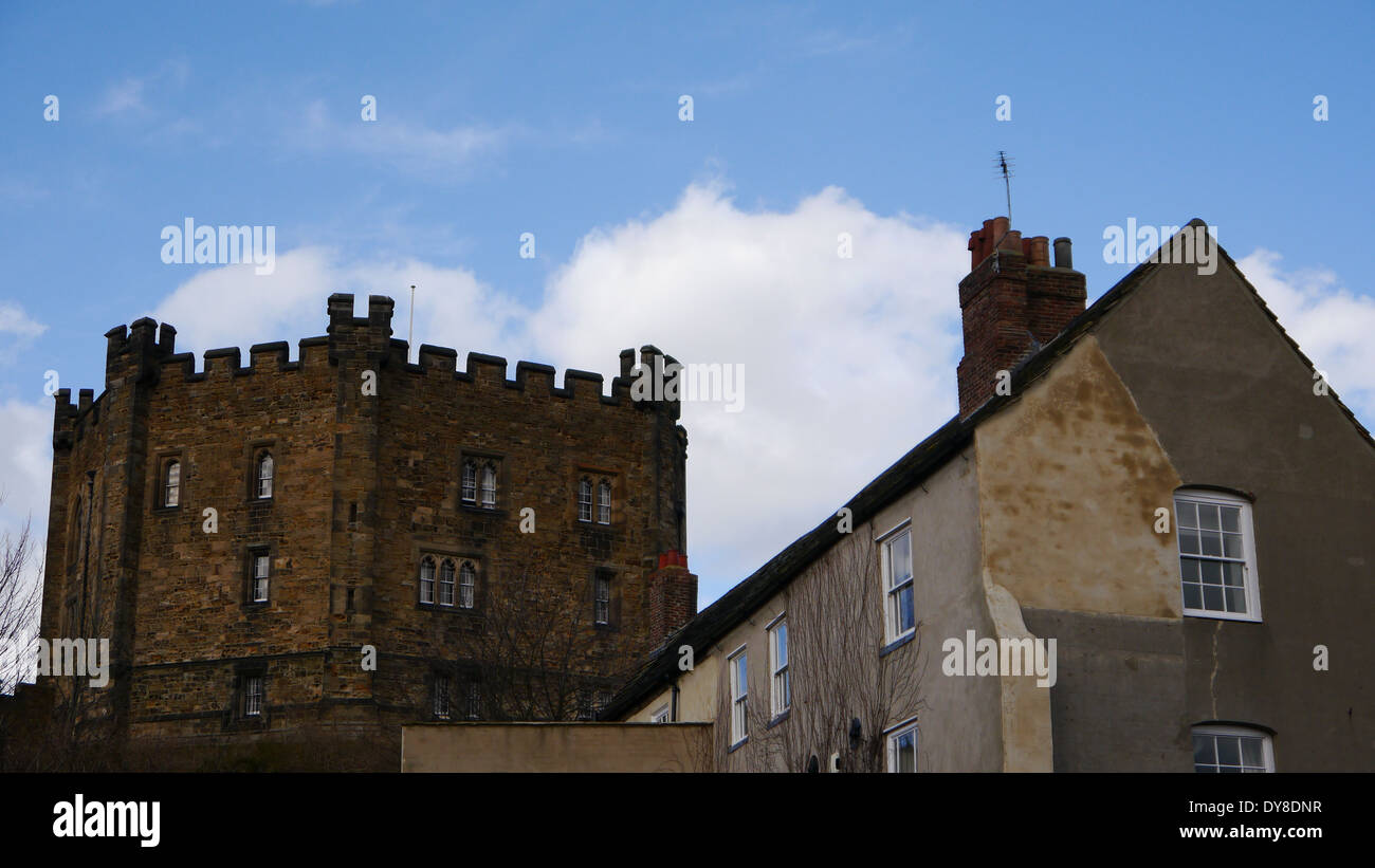 Historic Durham Castle viewed from South (nr. Castle Green), Durham ...