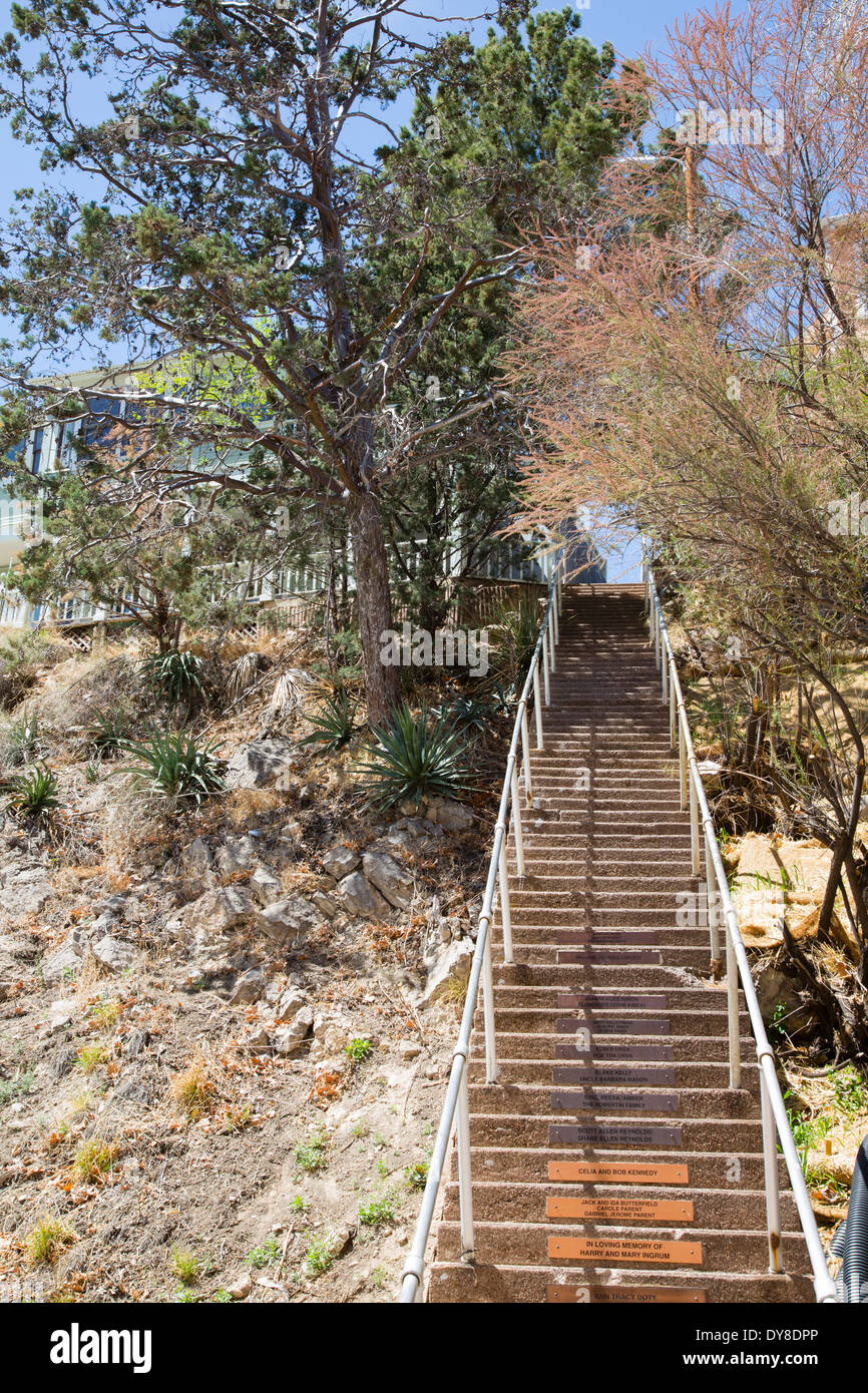 USA, Arizona, Bisbee, historic former mining town, Bisbee stairs Stock ...