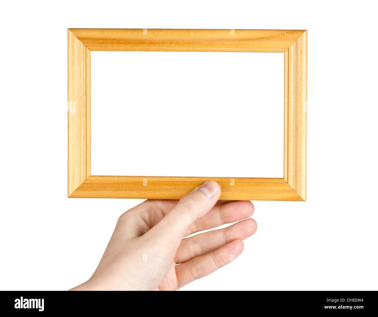 Frame in hand on white background Stock Photo - Alamy
