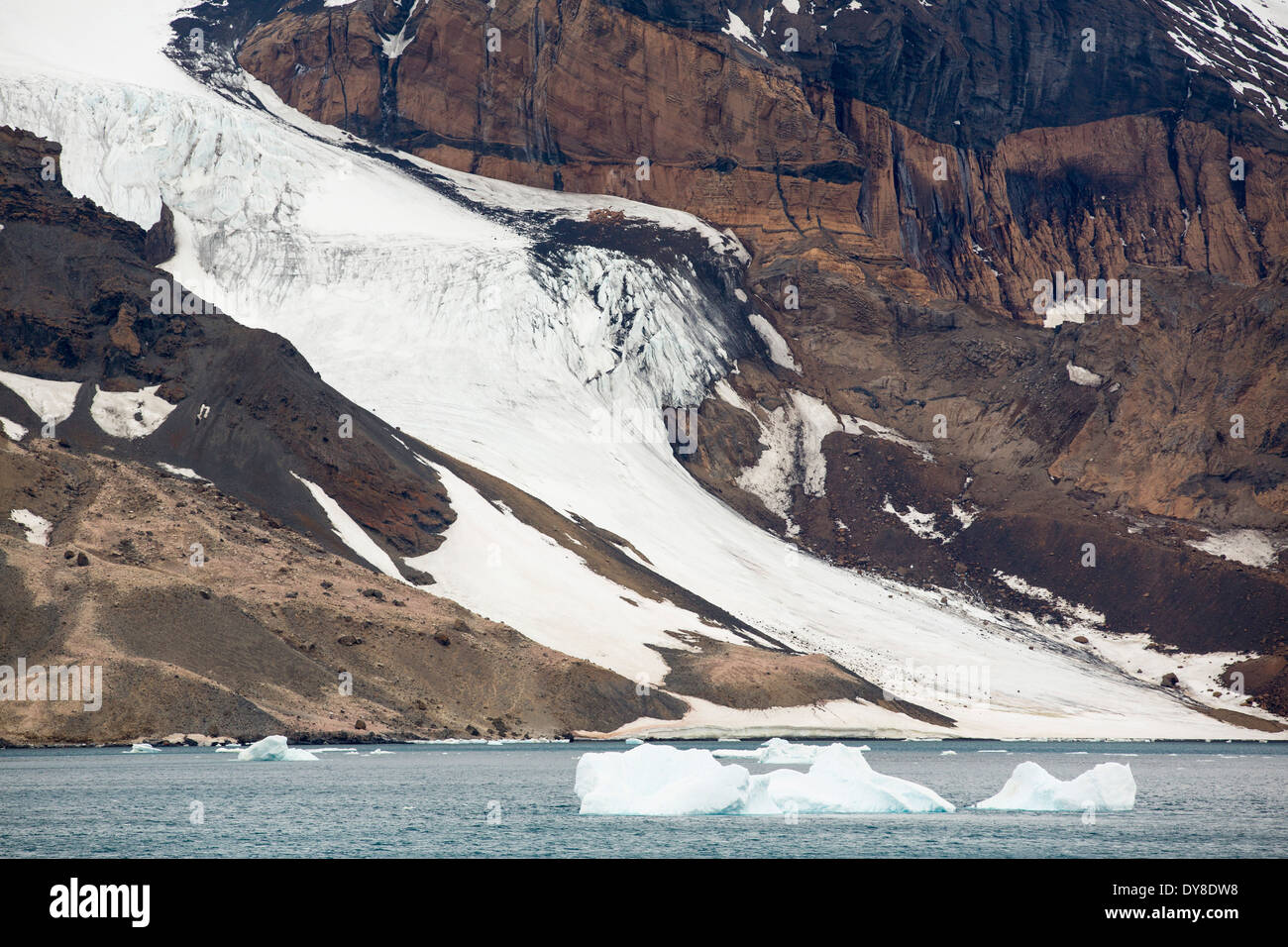 Brown Bluff, a Tuya, or flat topped volcano that erupted under the ice ...