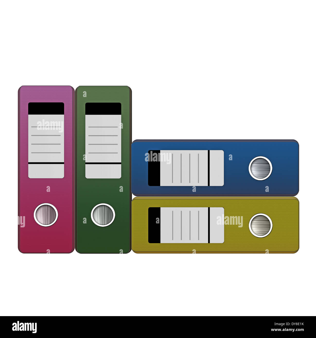 office folders isolated on white background Stock Photo - Alamy