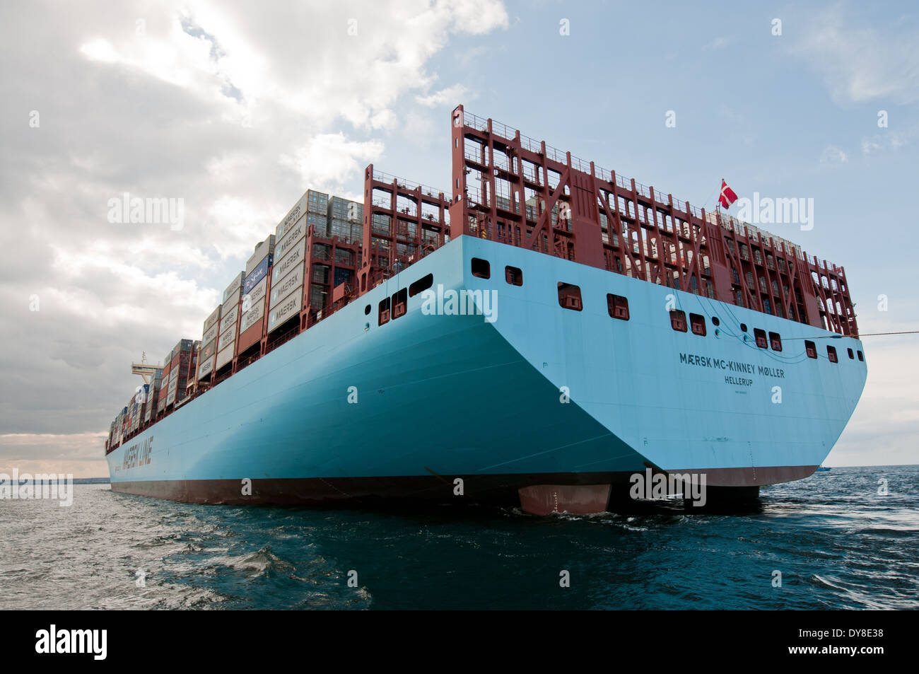 GDANSK, POLAND. 21st August , 2013. World largest container ship Maersk ...