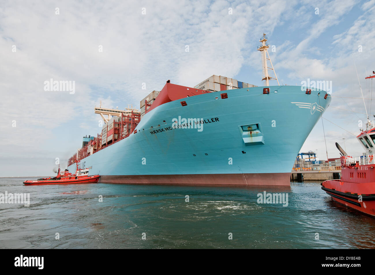 GDANSK, POLAND. 21st August , 2013. World largest container ship Maersk ...