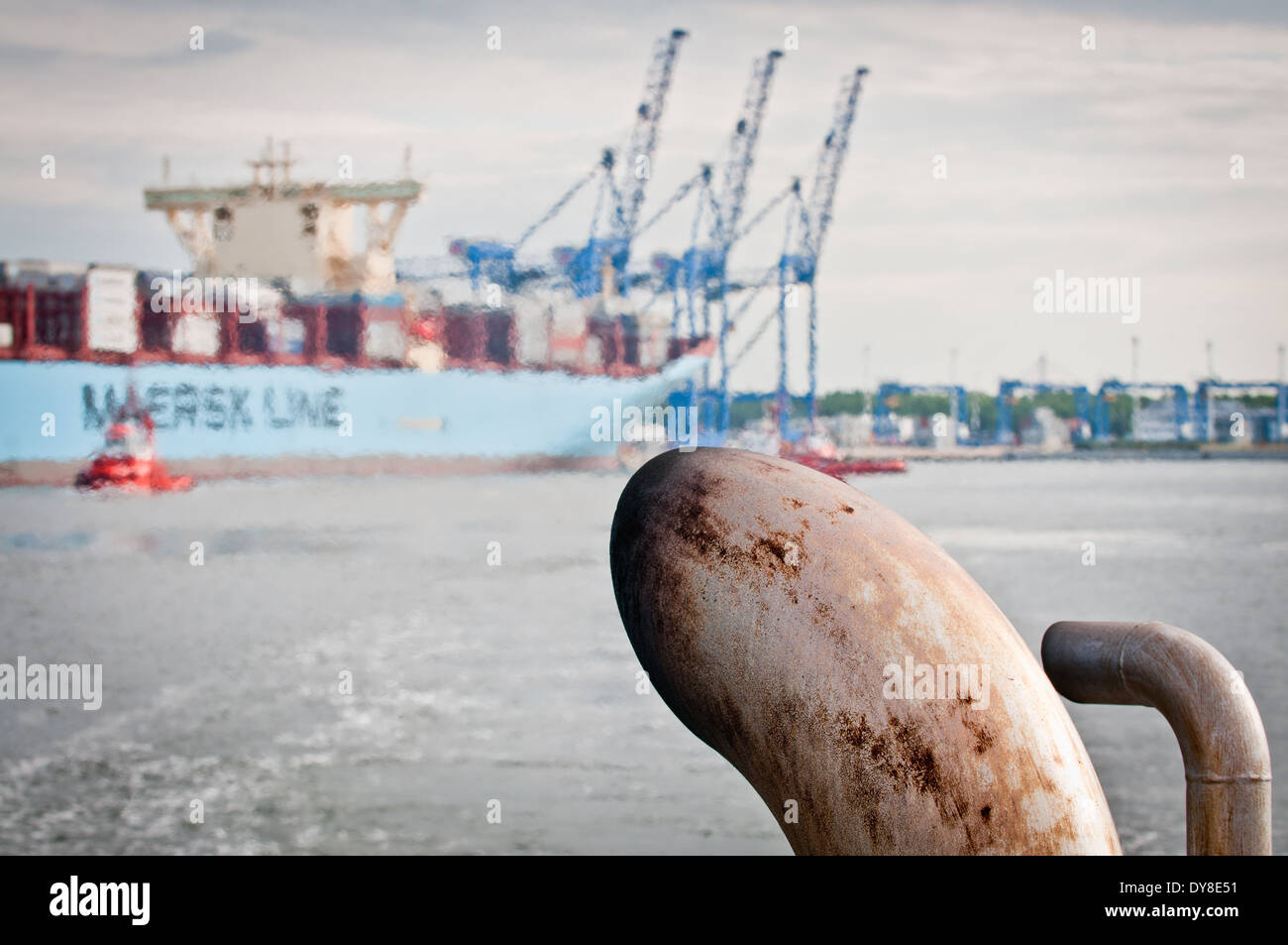 GDANSK, POLAND. 21st August , 2013. World largest container ship Maersk ...