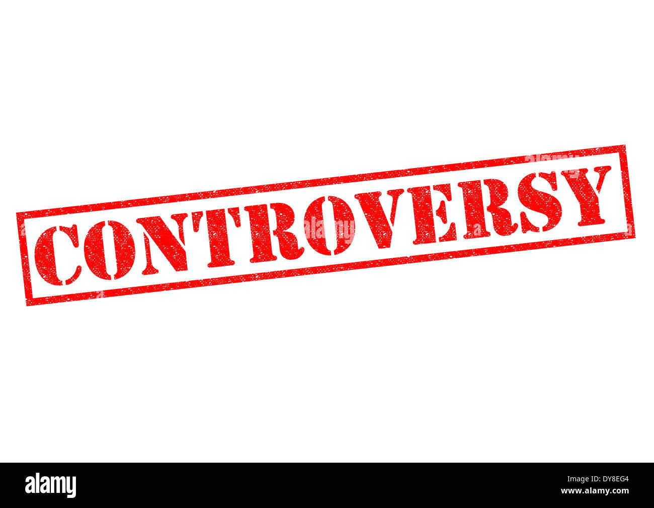 CONTROVERSY red Rubber Stamp over a white background Stock Photo - Alamy
