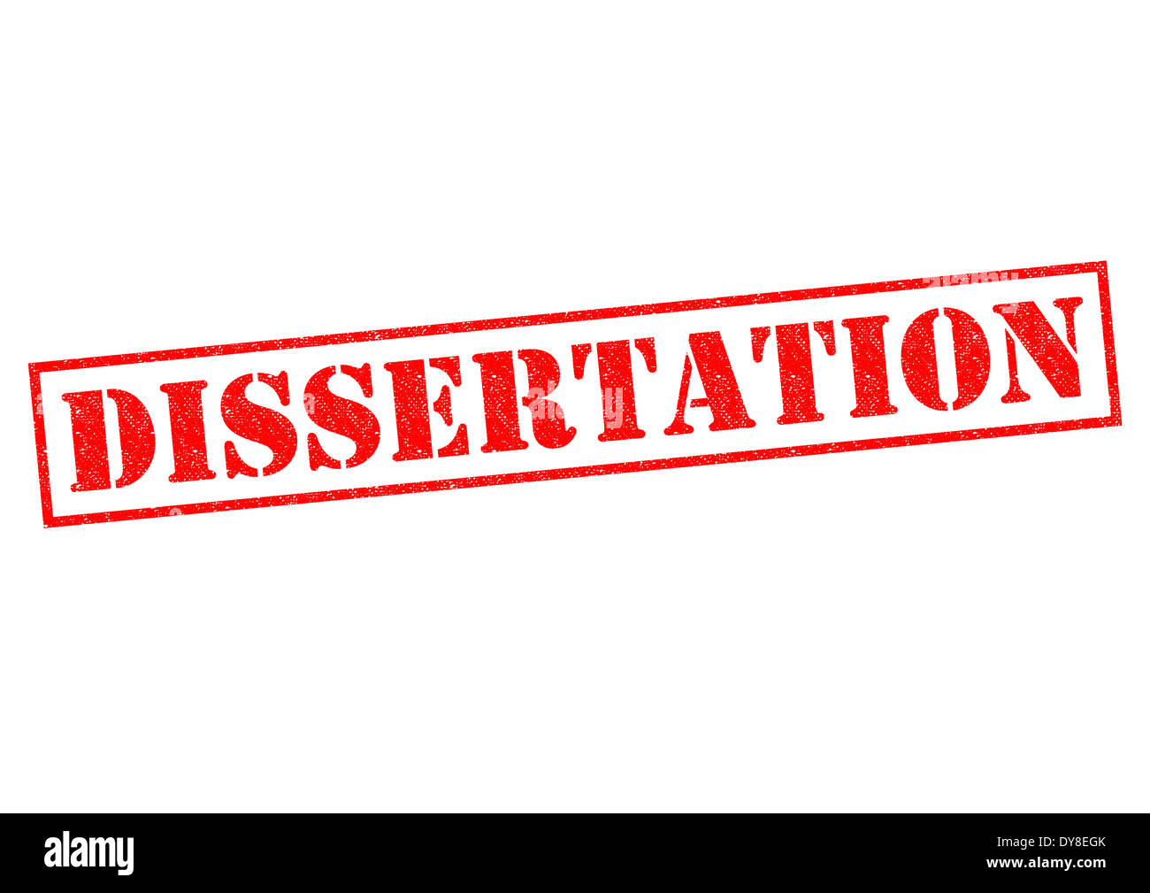 DISSERTATION red Rubber Stamp over a white background Stock Photo - Alamy