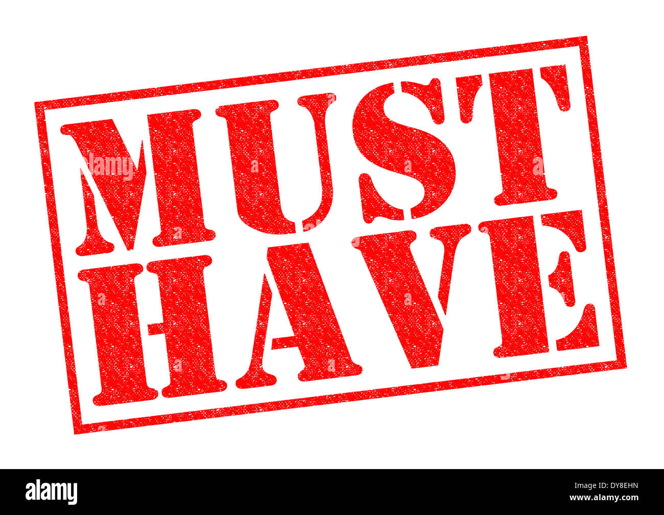 MUST HAVE red Rubber Stamp over a white background Stock Photo - Alamy