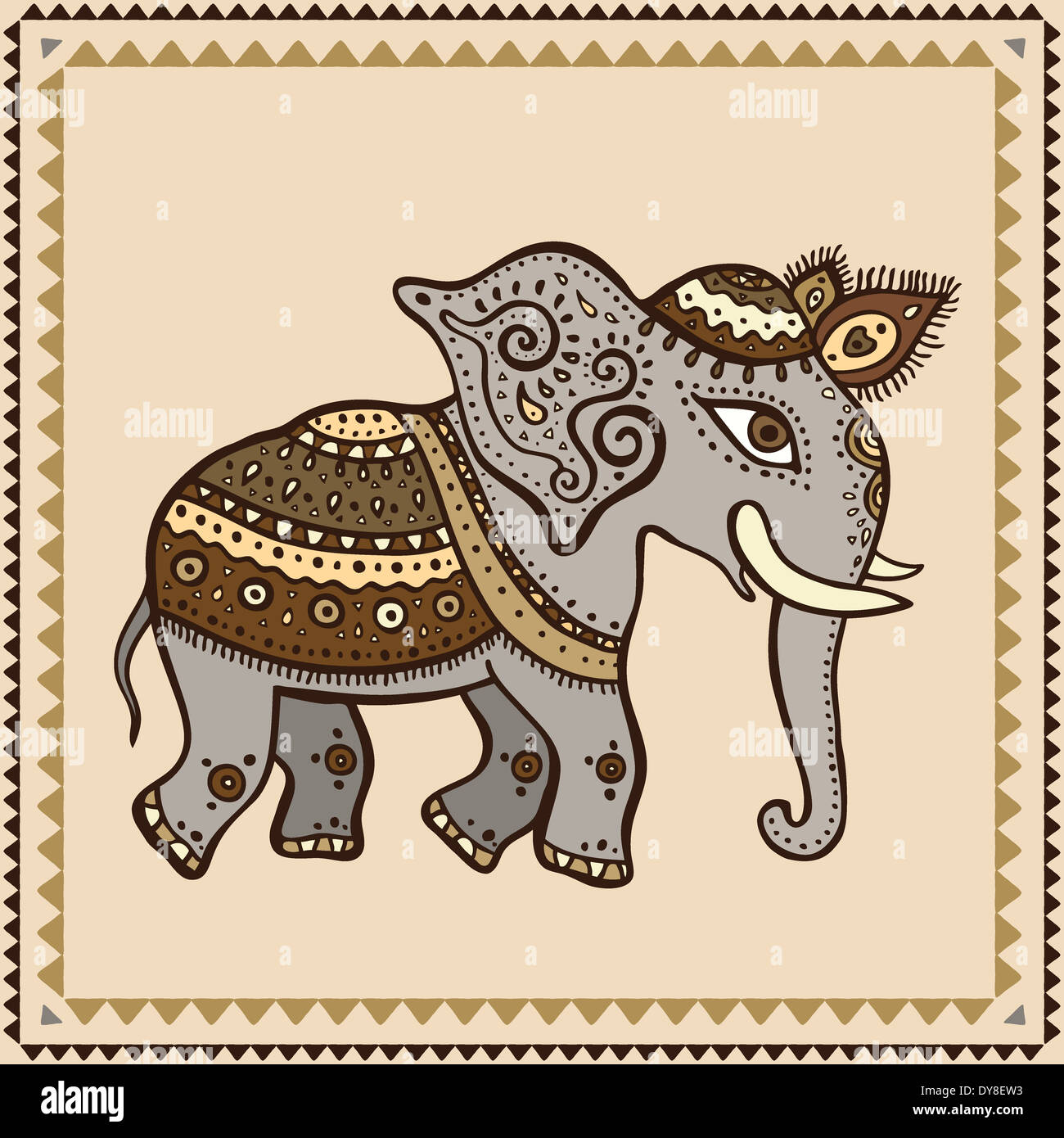 Ethnic elephant. Indian style Stock Photo - Alamy
