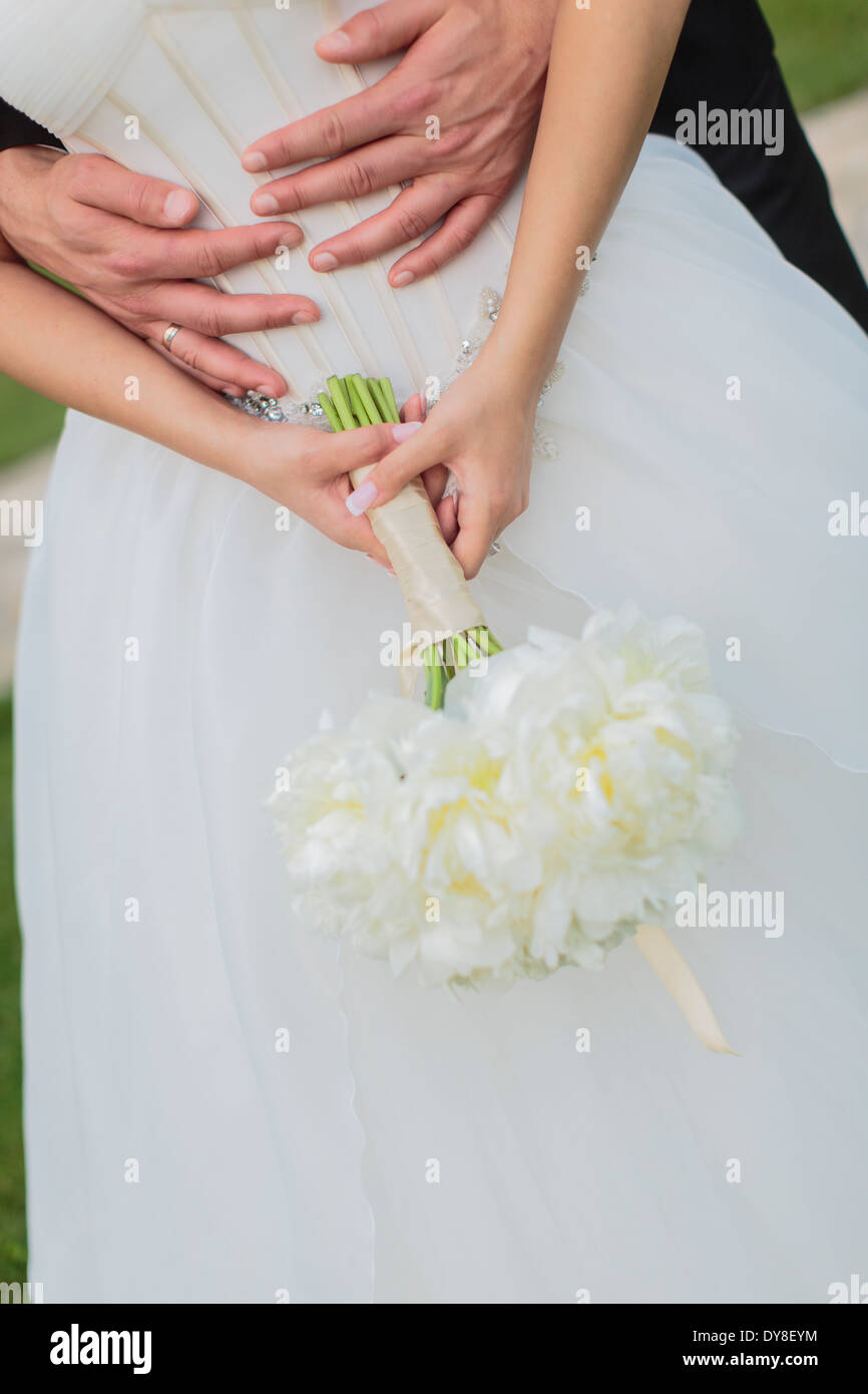 Married wedding couple standing hi-res stock photography and images - Alamy