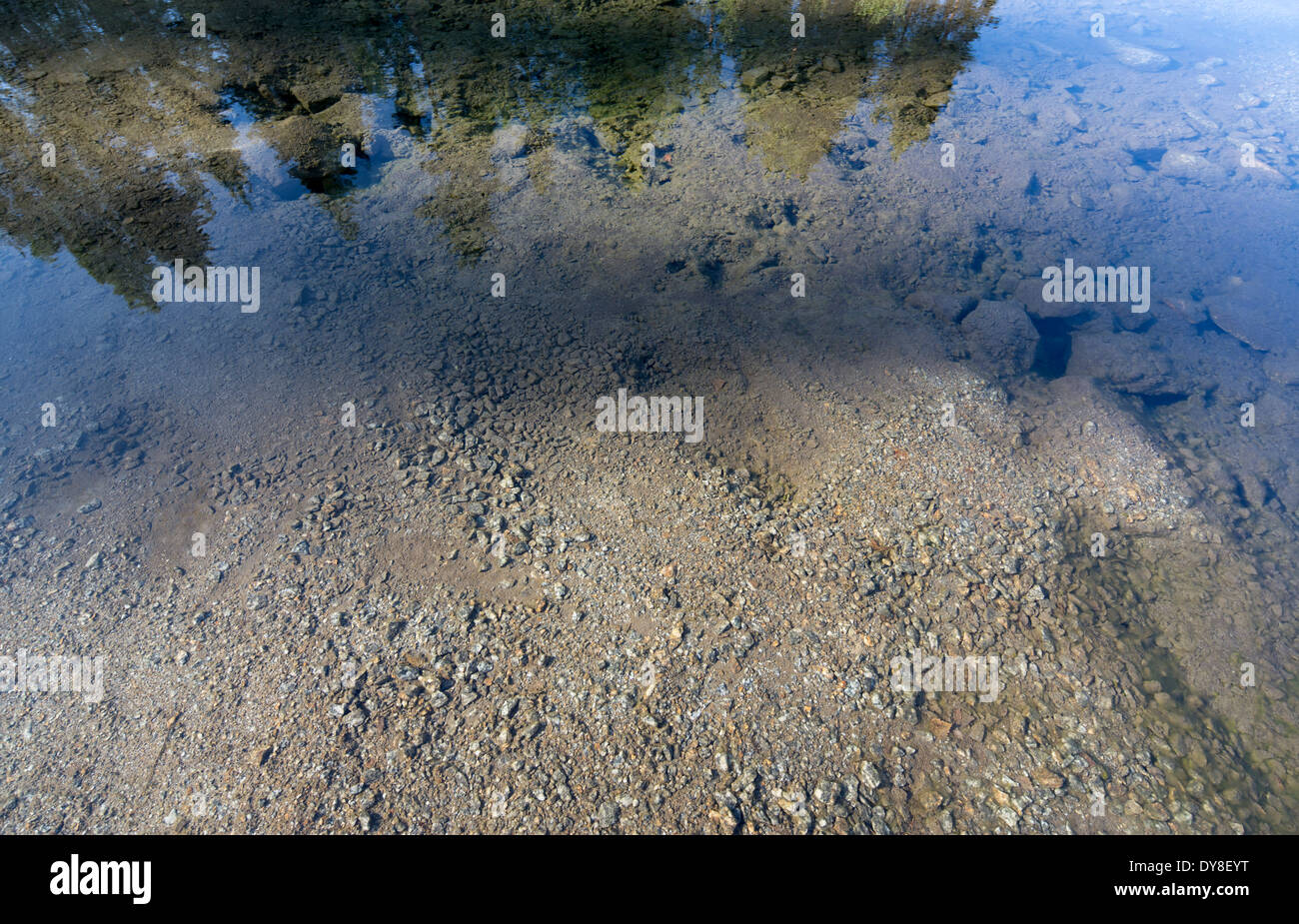 Pool of clean fresh groundwater at the bottom of rock quarry Stock ...