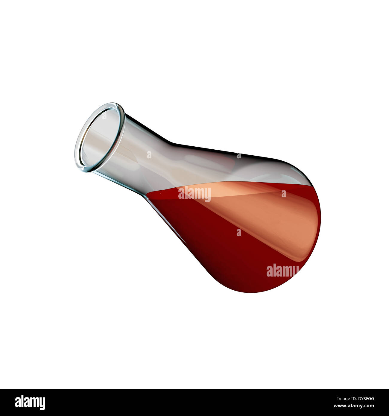 test tube with red liquid isolated on white background Stock Photo - Alamy