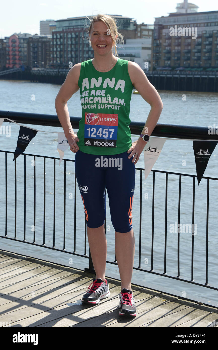 London, UK. 9th April, 2014. Anna Watkins (We Are Macmillan. Cancer ...
