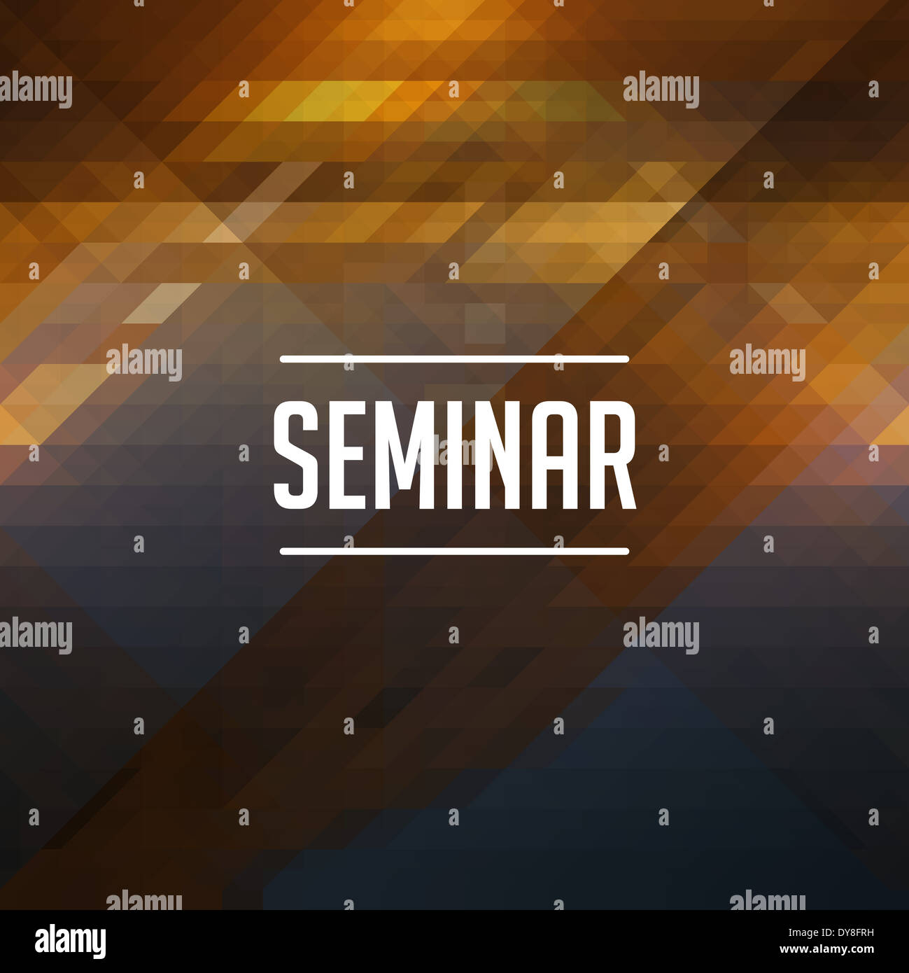 Seminar Concept on Retro Triangle Background Stock Photo - Alamy
