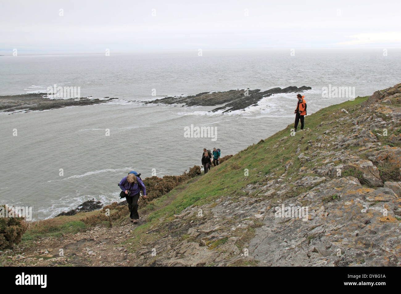 Port Eynon Point, Gower Peninsula, Wales, Great Britain, United Kingdom ...