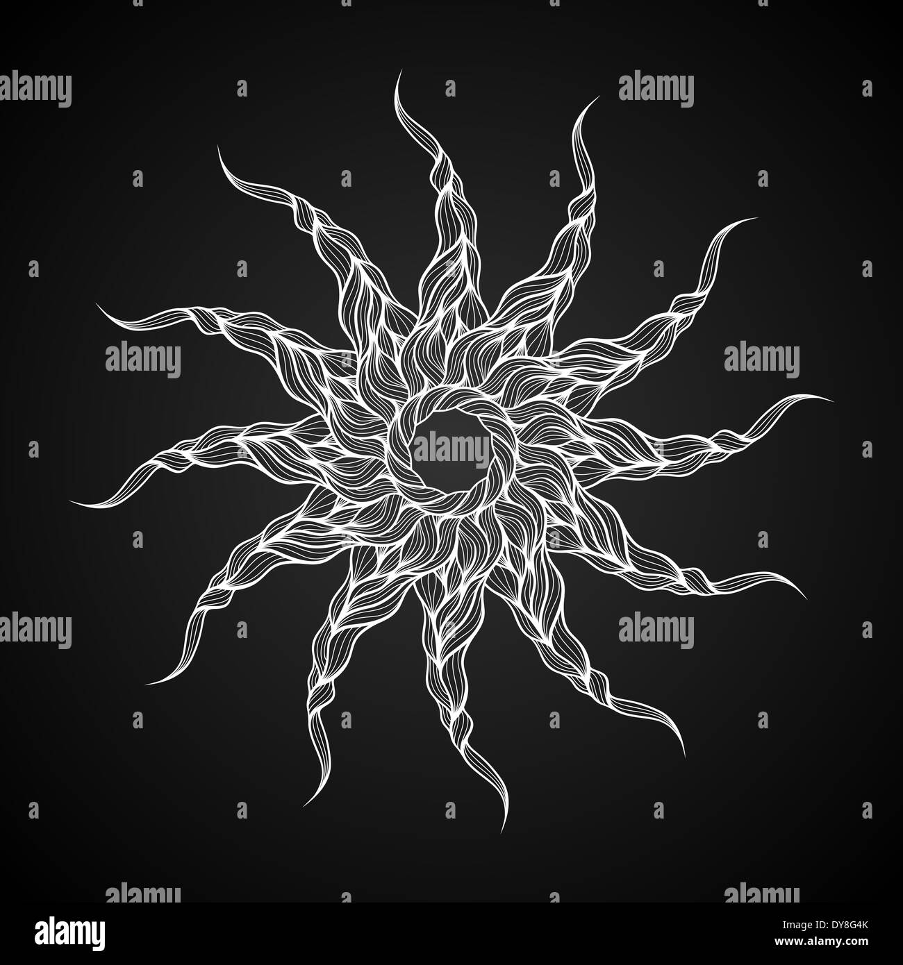 Hand drawing white long Black and White Stock Photos & Images - Alamy