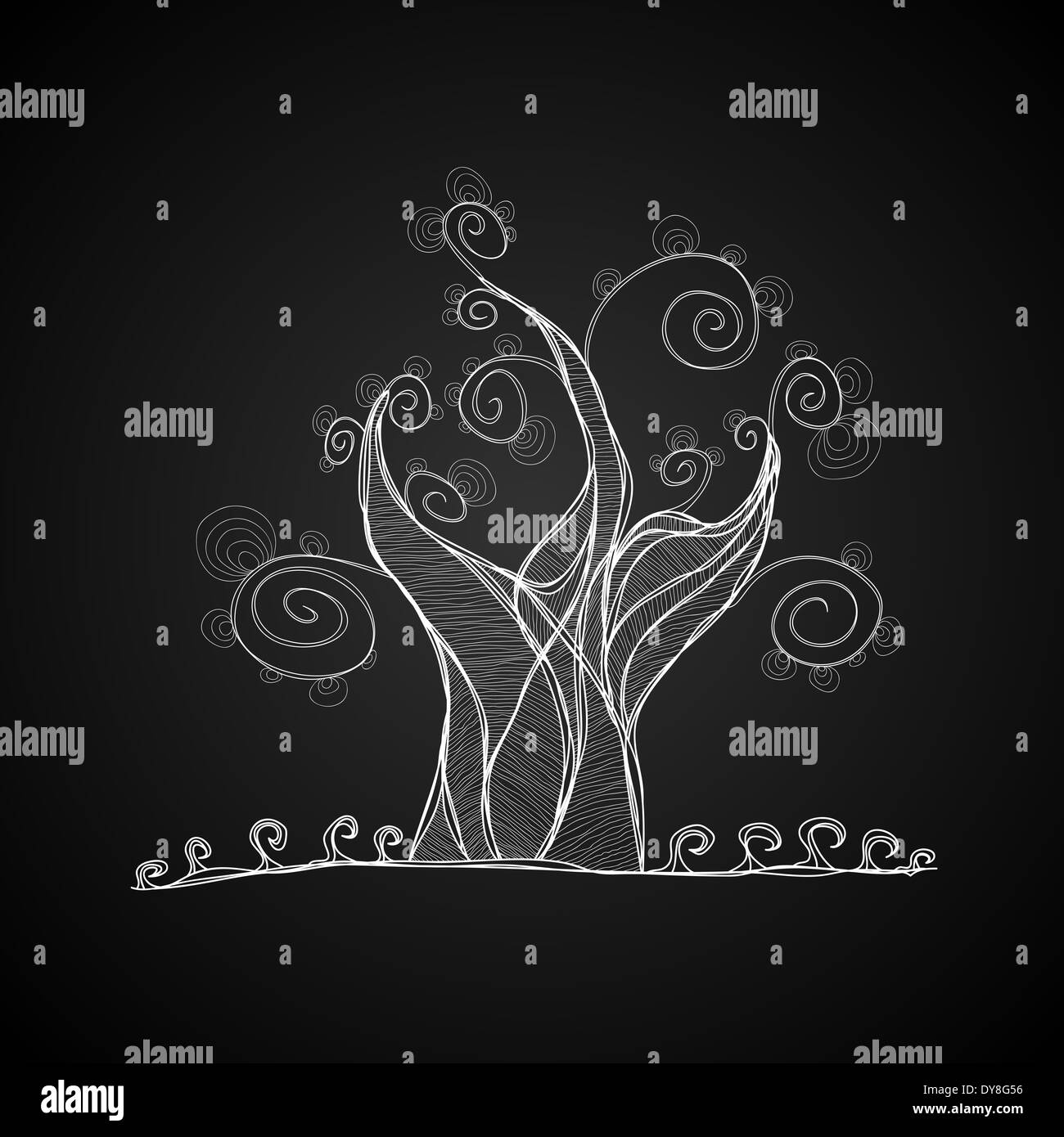 Tree color art Black and White Stock Photos & Images - Alamy