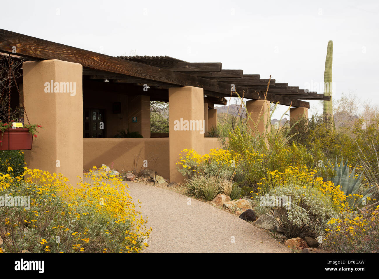USA, Arizona, Tucson, Arizona-Sonora Desert Museum, Museum Entrance and ...