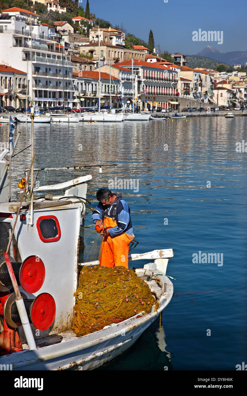 At the small harbor of the picturesque Gytheio town, seaport of Sparta ...