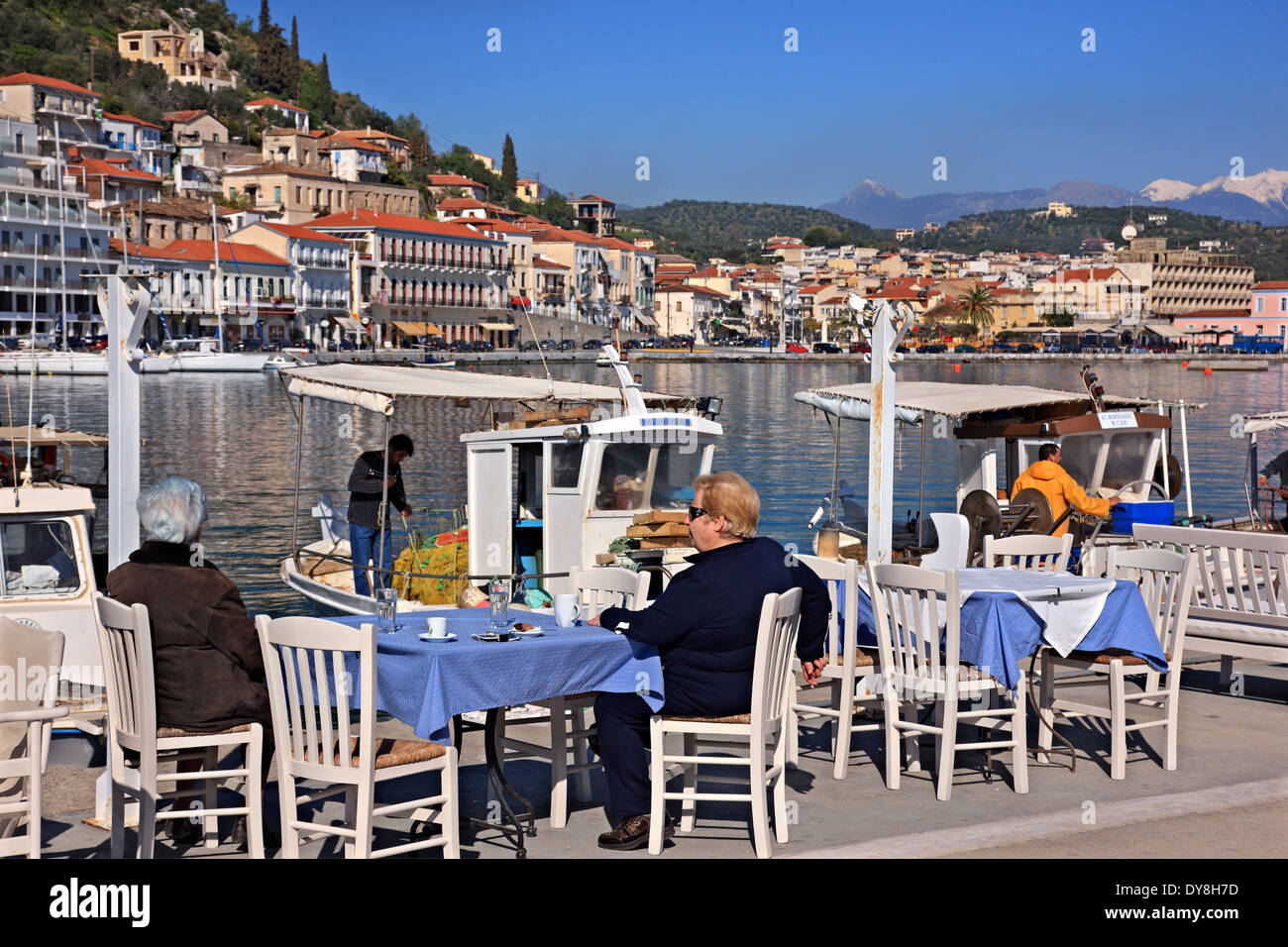 Traditional greek seaport town hi-res stock photography and images - Alamy