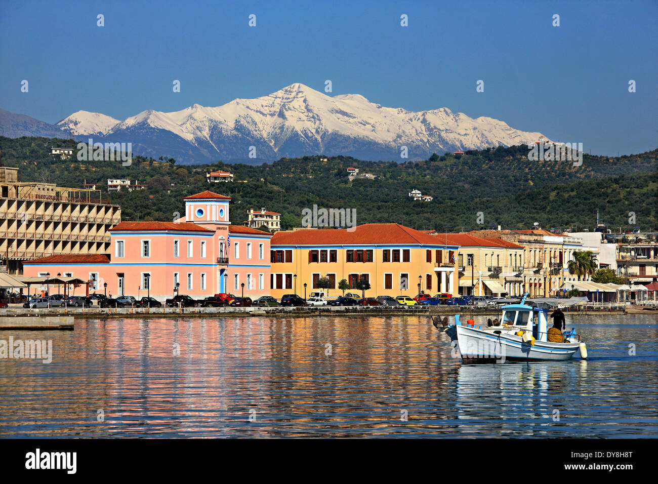 At the small harbor of the picturesque Gytheio town, seaport of Sparta ...