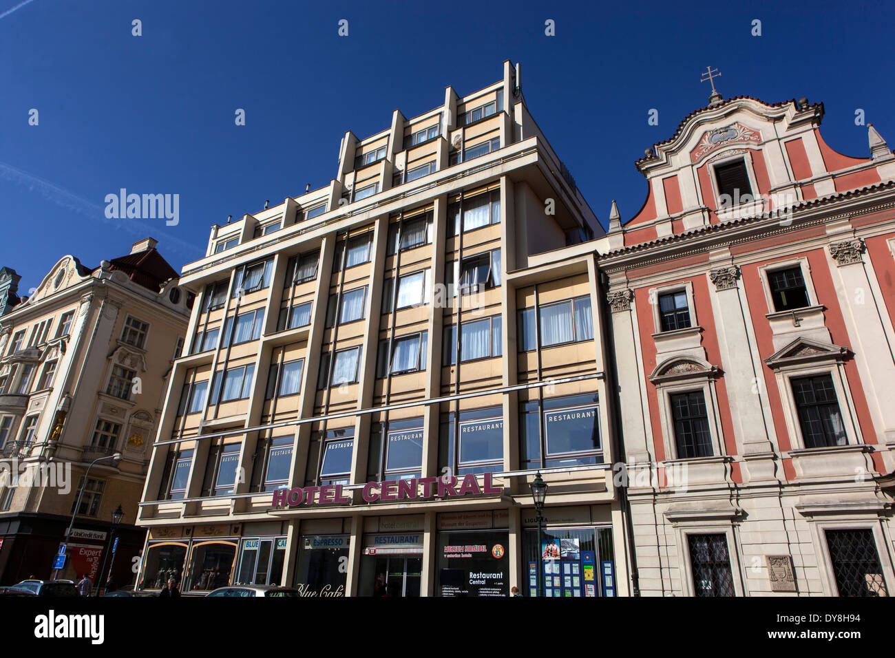 Hotel Central Plzen,Pilsen, Republic square Czech Republic Stock Photo ...
