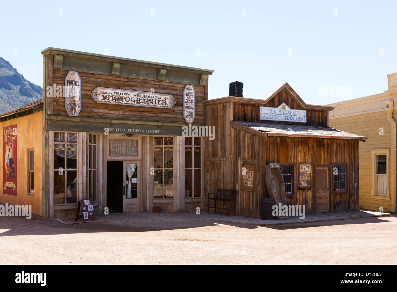 USA, Arizona, Tucson, Old Tucson Studios, Heritage Square scene Stock ...