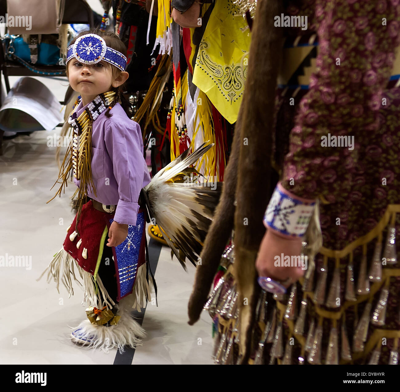 Native american dancer child beads hi-res stock photography and images ...