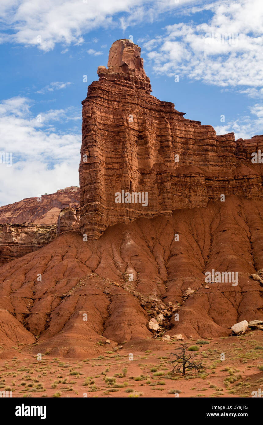 Chimney Rock in Capitol Reef National Park Stock Photo - Alamy