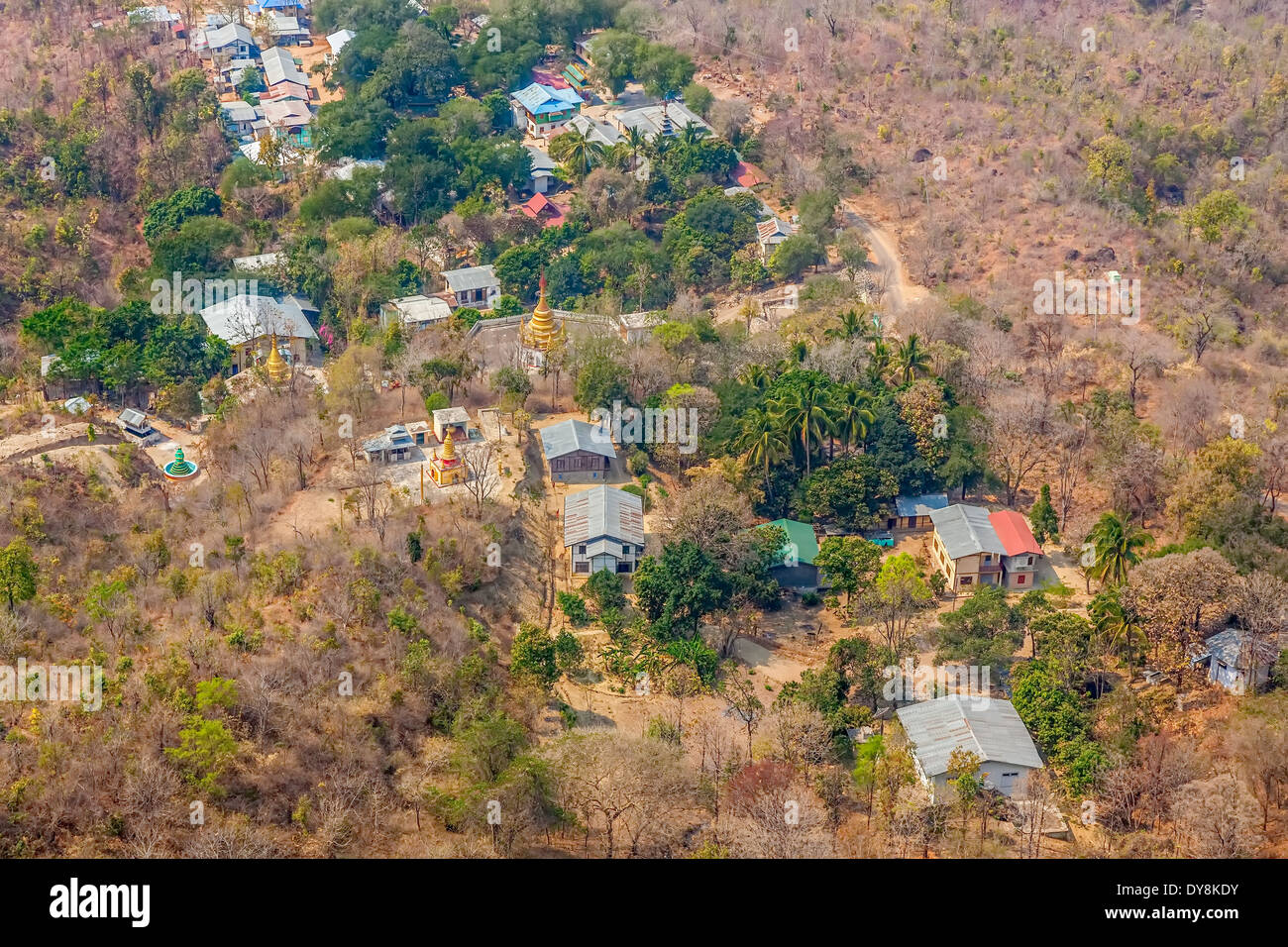 Mount Popa view to the village Stock Photo - Alamy