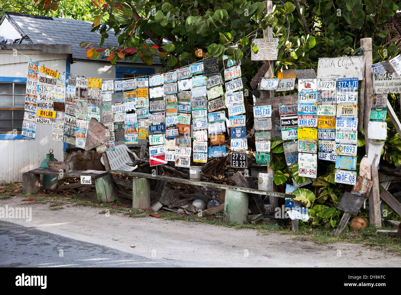 License plates hanging on display from around the world Stock Photo - Alamy